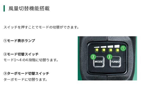 HiKOKI コードレスブロワ RB36DA（36V）本体のみ(NN)｜高翔オンラインストア